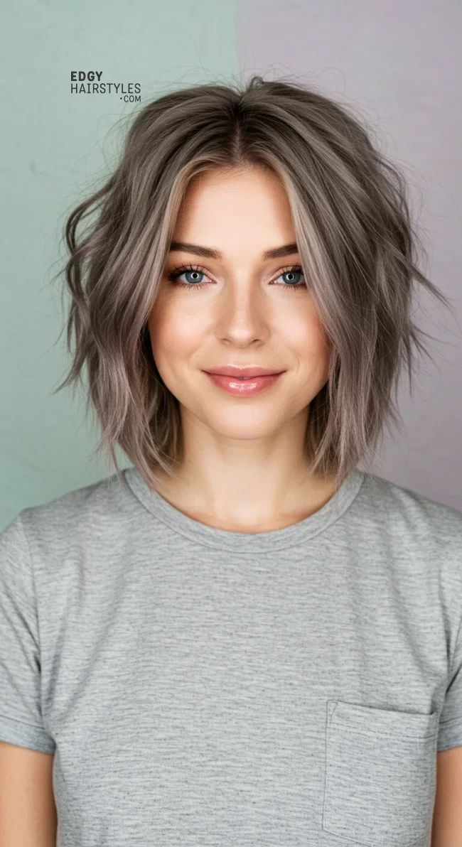 6. Ash Brown Wolf Cut with Subtle Highlights | 10 Daring Medium-Length ...