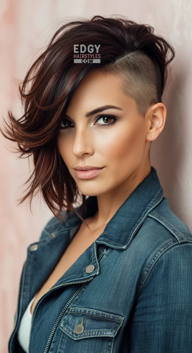 10. Long Layered Hair with Subtle Side Shave | Explore Long Hair With ...